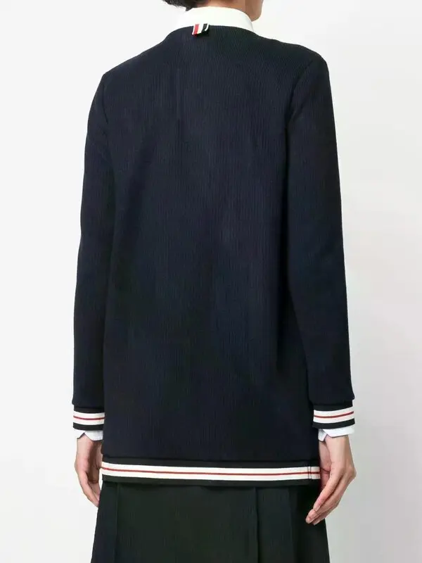 Thom Browne Open-front Cotton Cardigan