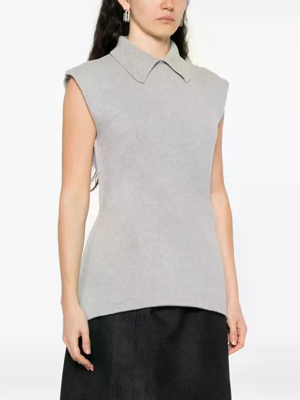 Sofie D'hoore Sleeveless Collared Top - Grey