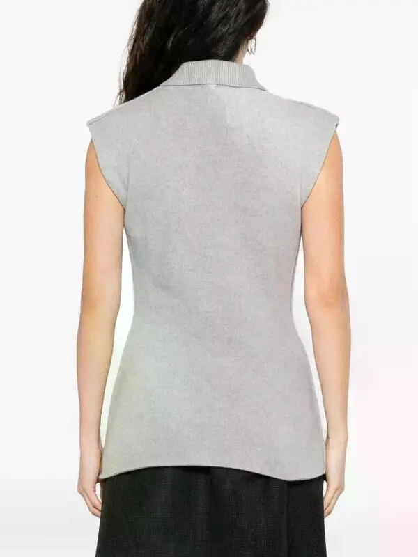 Sofie D'hoore Sleeveless Collared Top - Grey