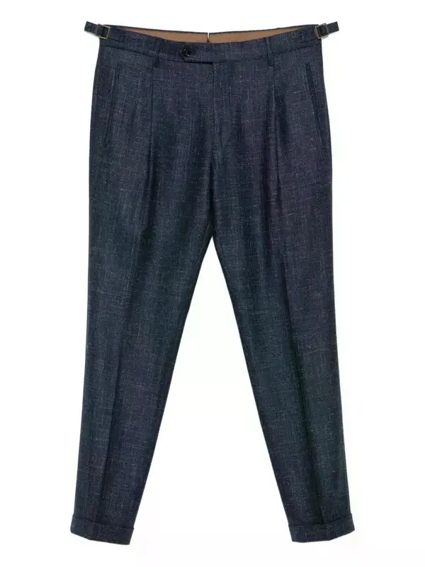 BERWICH Pleated Side-adjuster Wool Trousers