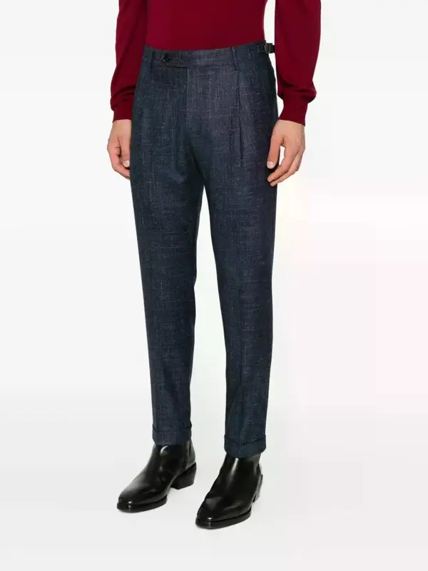 BERWICH Pleated Side-adjuster Wool Trousers