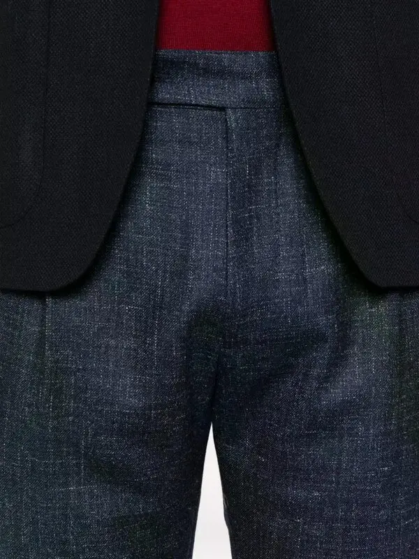 BERWICH Pleated Side-adjuster Wool Trousers