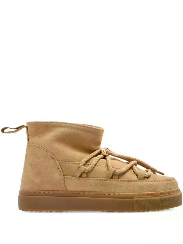Inuikii Braided-lace Suede Boots - Neutrals