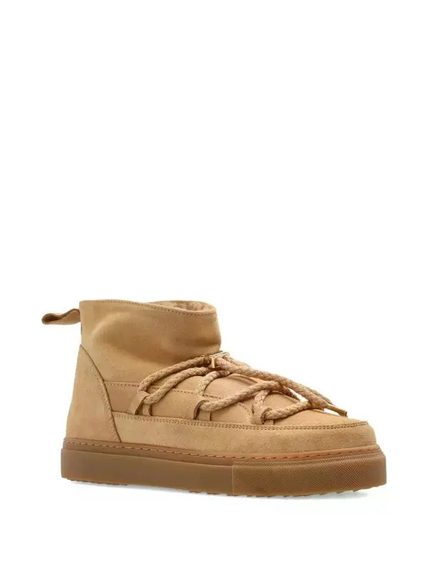 Inuikii Braided-lace Suede Boots - Neutrals