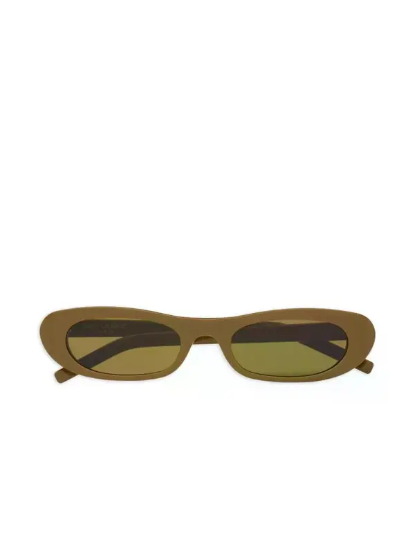 Saint Laurent Oval-frame Sunglasses - Brown