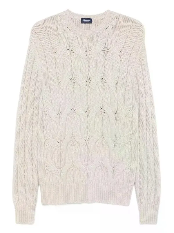 DRUMOHR Cable-knit Crew-neck Sweater