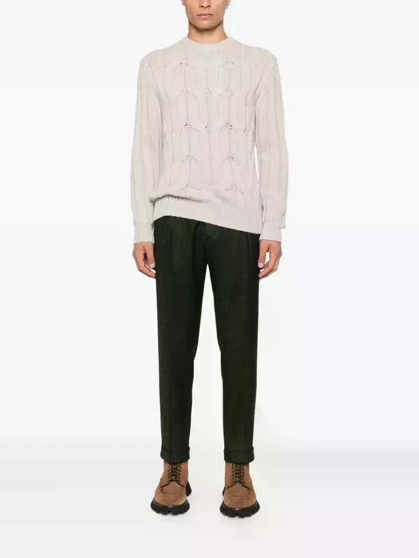 DRUMOHR Cable-knit Crew-neck Sweater