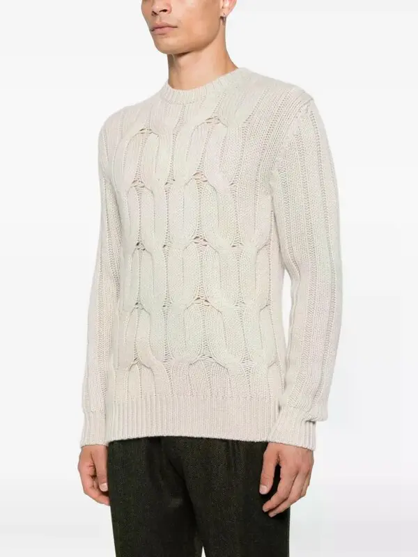 DRUMOHR Cable-knit Crew-neck Sweater