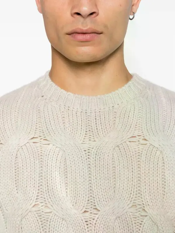 DRUMOHR Cable-knit Crew-neck Sweater