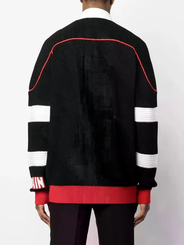 Balmain Logo-patch V-neck Cardigan