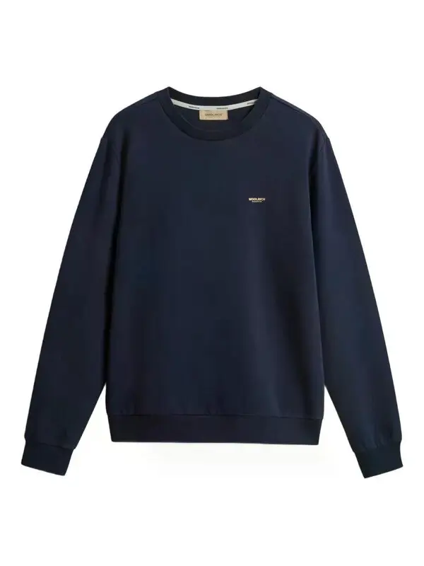 Woolrich Logo Interlock Crew-neck Sweater - Black
