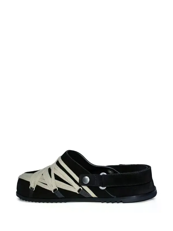 Rick Owens Leather Criss-cross Sandals