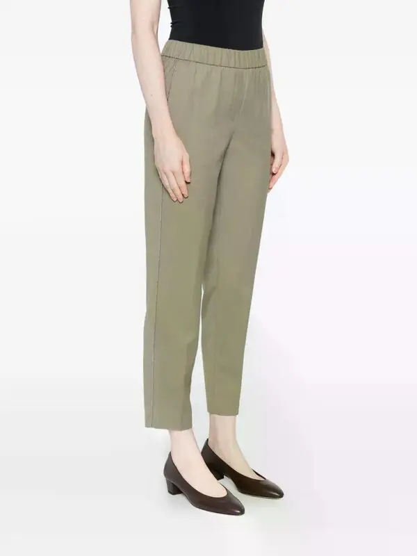 Peserico Embellished Elasticated Waist Trousers - Green