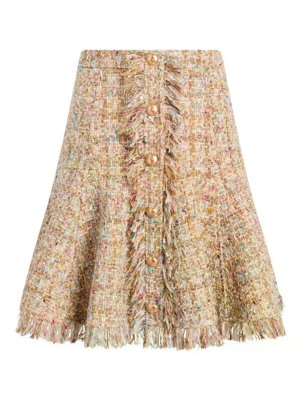 Cinq À Sept A-line Skirt With Fringe Trim