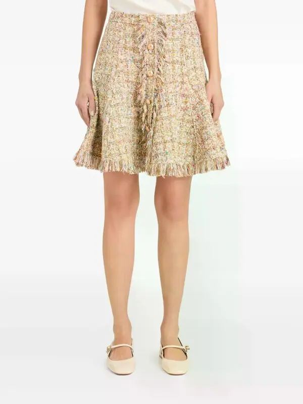 Cinq À Sept A-line Skirt With Fringe Trim