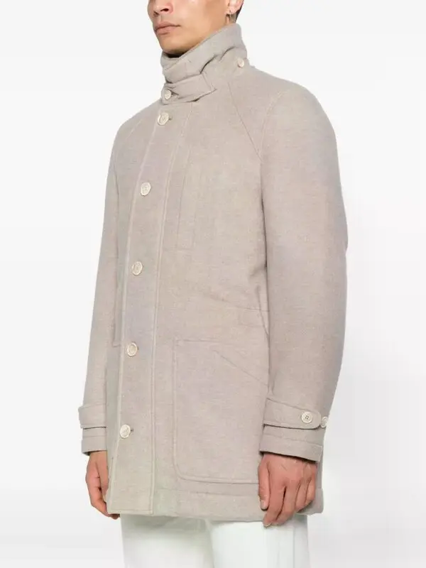Brunello Cucinelli Trimmed-collar Single-breasted Coat
