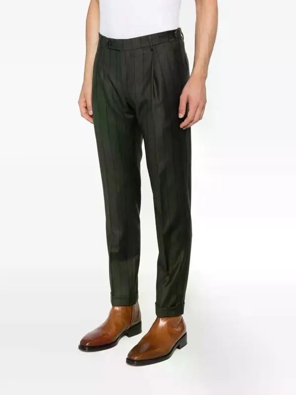 BERWICH Pinstripe Pleated Trousers