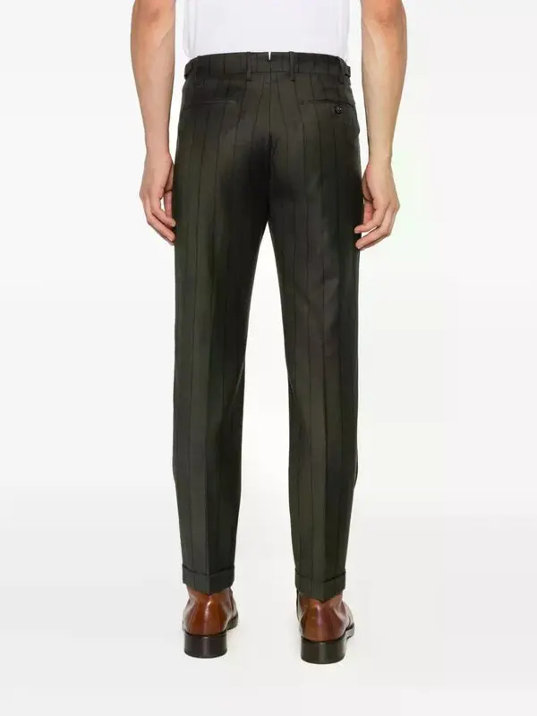 BERWICH Pinstripe Pleated Trousers