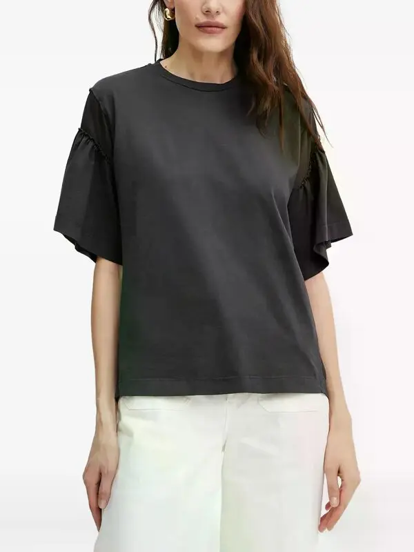 Pinko Cotton Frill-sleeve Top
