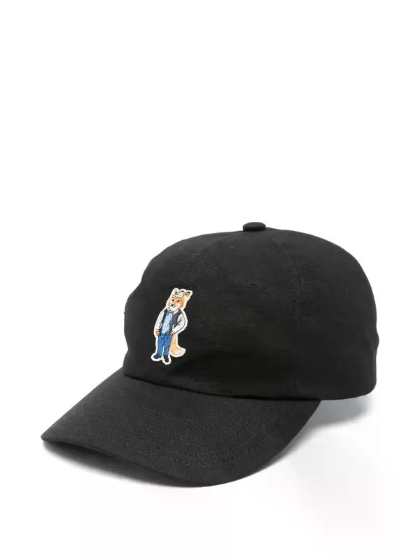 Maison Kitsuné Dressed Fox-embroidered Baseball Cap - Black