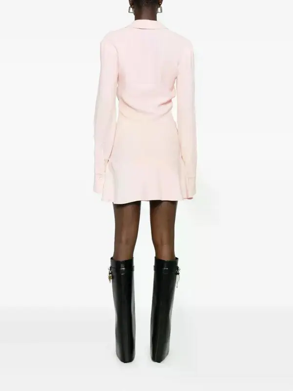 Attico Gathered-detail Collared Dress