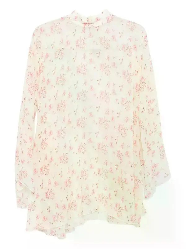 STYLAND Floral-print Mini Dress - Neutrals