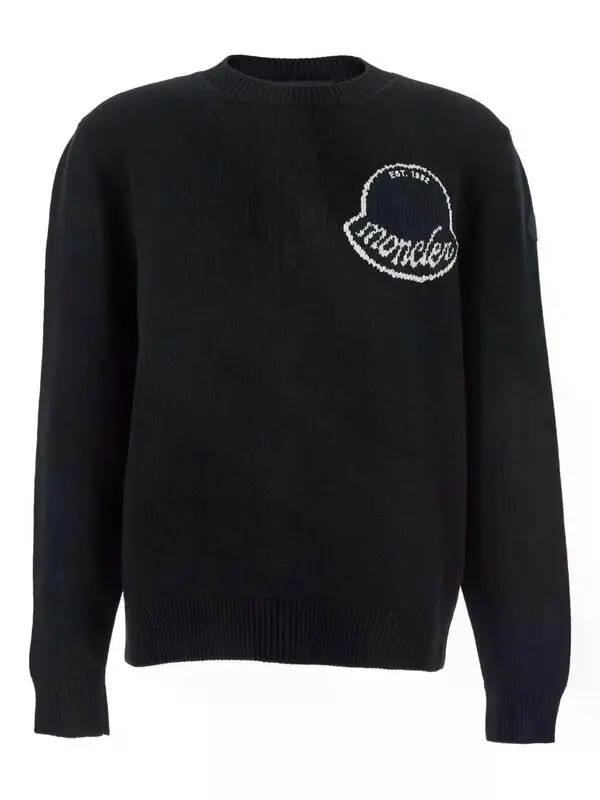 Moncler Logo-patch Crew-neck Sweater