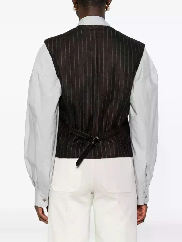 BLAZÉ MILANO Pinstripe Buttoned Waistcoat