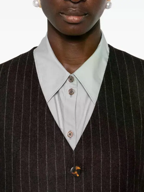 BLAZÉ MILANO Pinstripe Buttoned Waistcoat