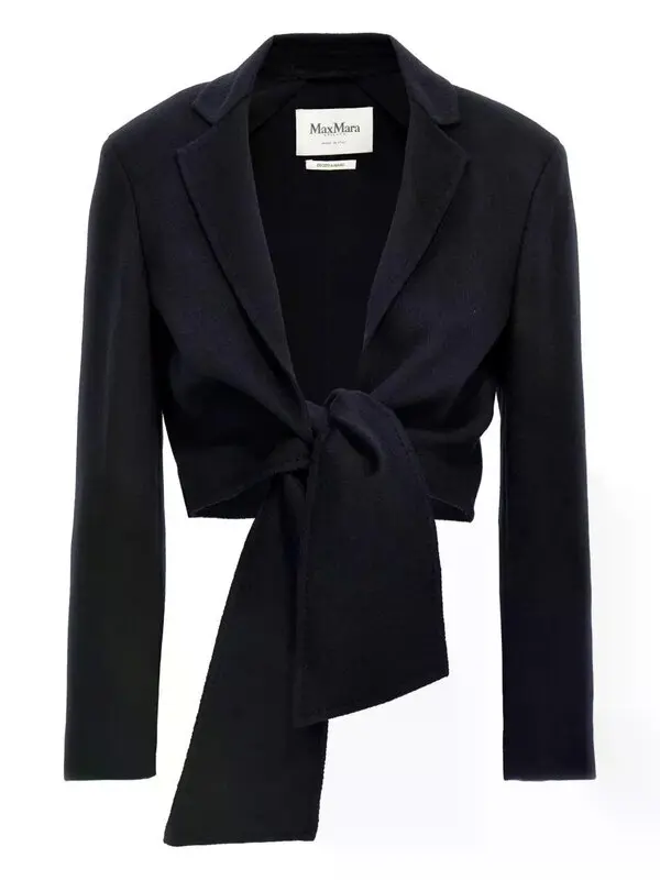 Max Mara Tie-front Notched-lapel Jacket