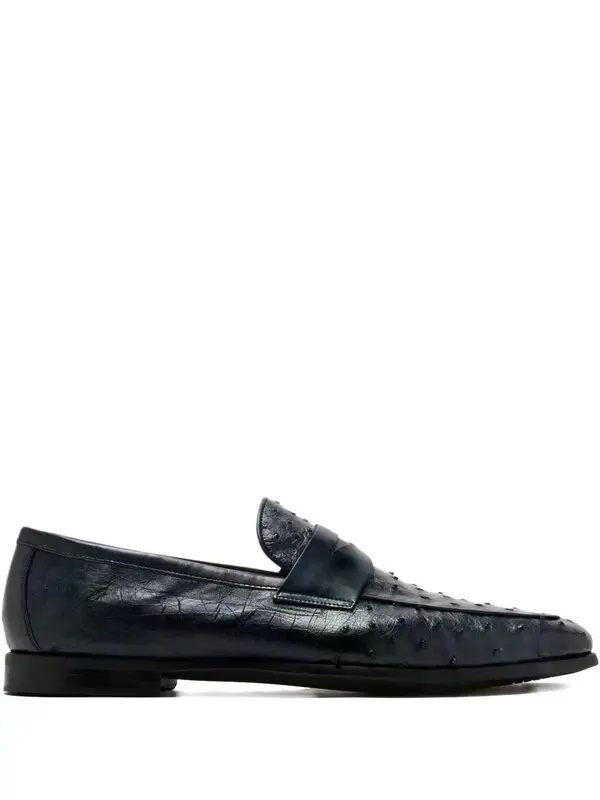 Magnanni Leather Penny Loafers - Blue