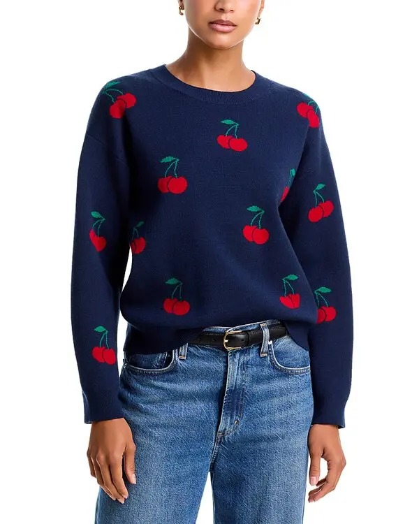 Aqua Cherry Crewneck Sweater