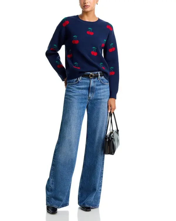 Aqua Cherry Crewneck Sweater