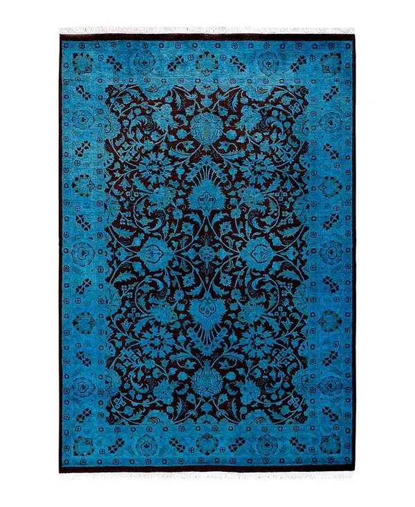 Bloomingdale'S Fine Vibrance M1444 Area Rug, 4'1 X 6'1 - Blue