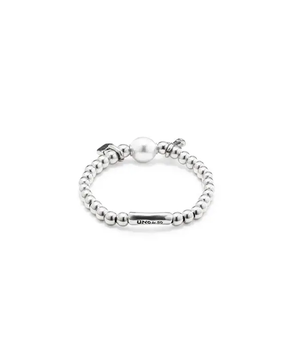 UNODE50 Sterling Plated Beaded Bracelet With Pearl