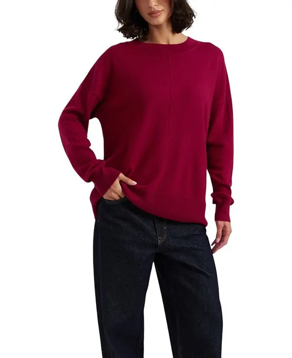 Chinti & Parker Wool Cashmere Slouchy Sweater - Cherry