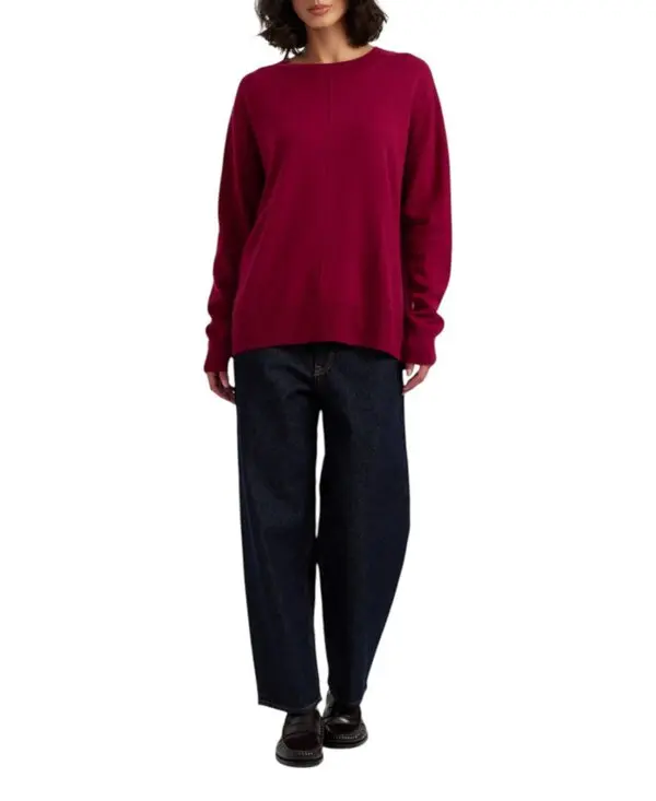 Chinti & Parker Wool Cashmere Slouchy Sweater - Cherry