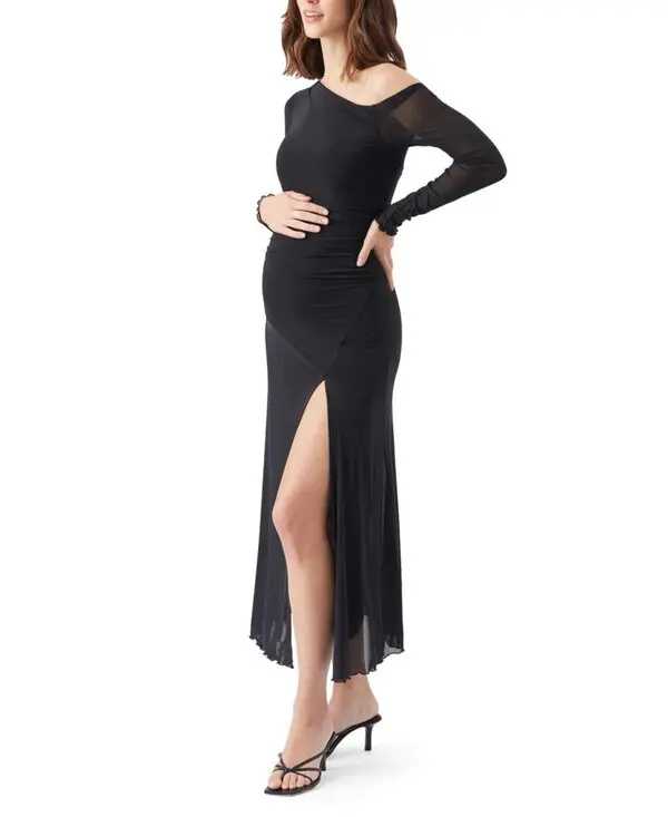 evening dresses high low hem Aqua Ruffle High-Low Prom Dresses Lace Applique Spaghetti Strap Formal –  Viniodress main image 1