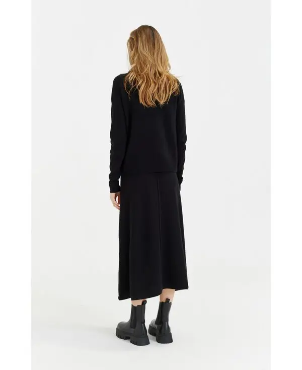 Chinti & Parker Wool Cashmere Collared Sweater - Black