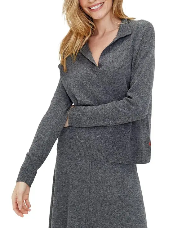 Chinti & Parker Wool Cashmere Collared Sweater - Grey