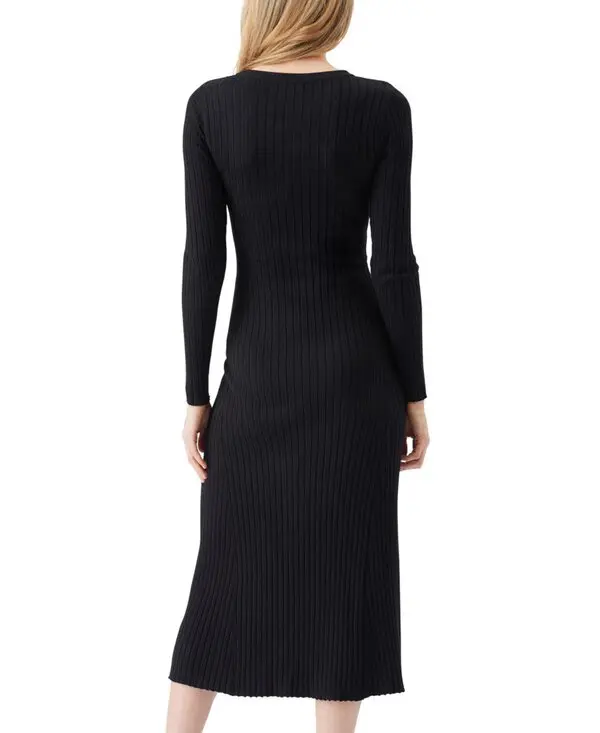 RIPE MATERNITY Eden Knit Nursing Midi Dress - Black