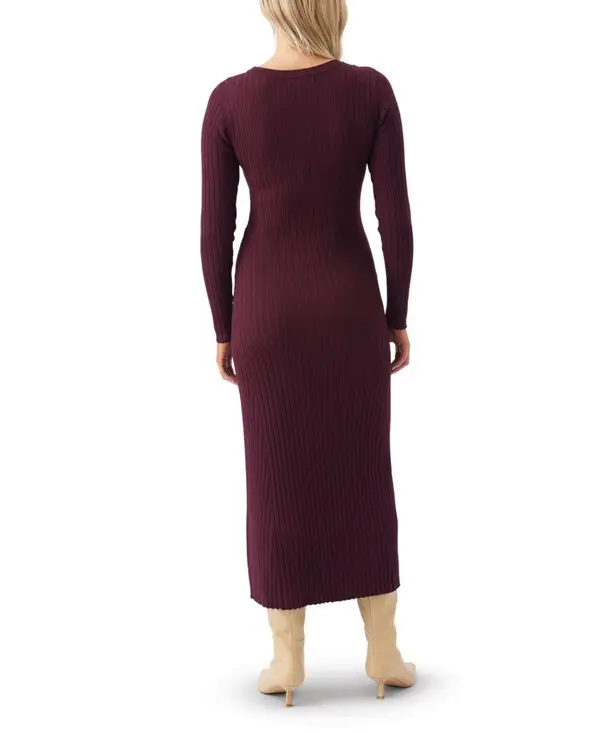 RIPE MATERNITY Eden Knit Nursing Dress - Maroon