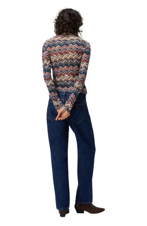 Missoni Slim Fit High-neck Sweater In Embroidered Lace