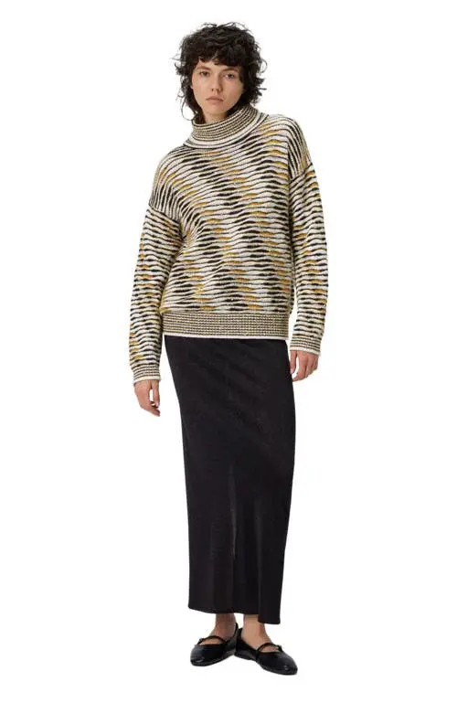 Missoni Oversized High-neck Flame Knit Sweater