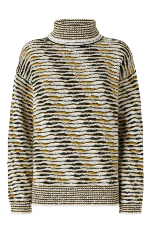 Missoni Oversized High-neck Flame Knit Sweater