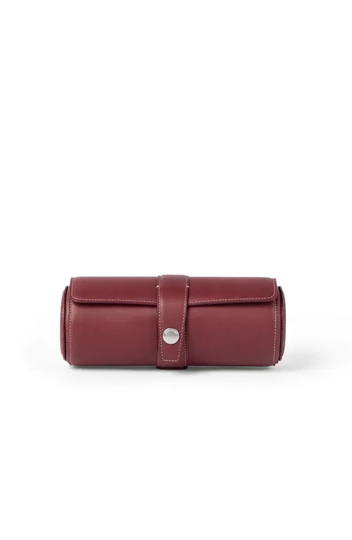Brunello Cucinelli Calfskin Watch Case - Burgundy