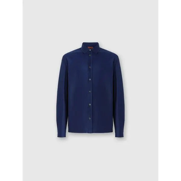 Missoni Zigzag Jersey Cotton Shirt - Blue
