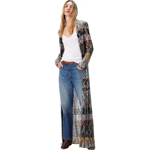 Missoni Long Cardigan With Lace Straps