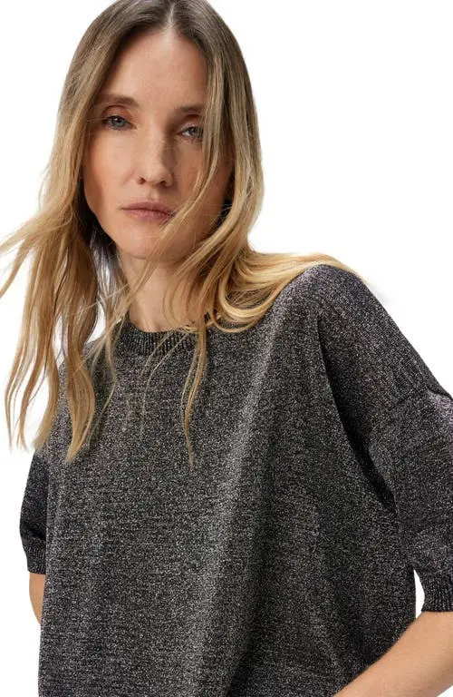 Missoni Boxy Crew Neck Lamé Sweater