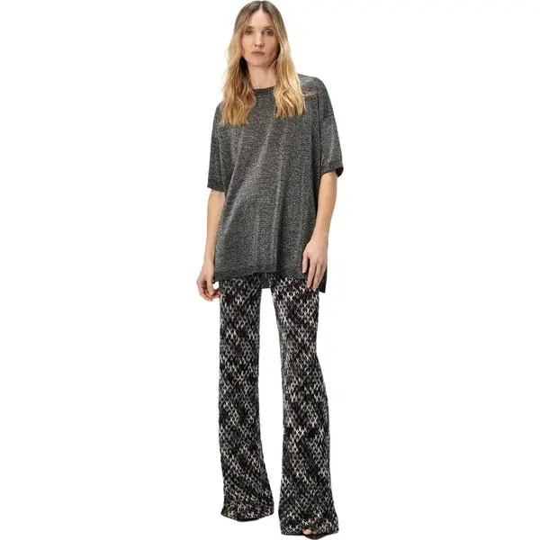 Missoni Boxy Crew Neck Lamé Sweater